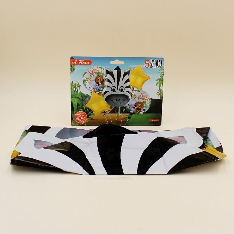 Balloons Foil Jungle Theme Zebra Pack of 5 – Basics.pk