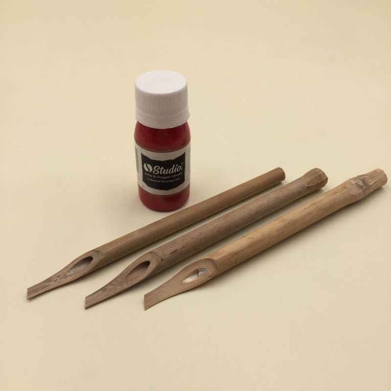 Art Pack Calligraphy Qalam + Studio Ink Red – Basics.pk